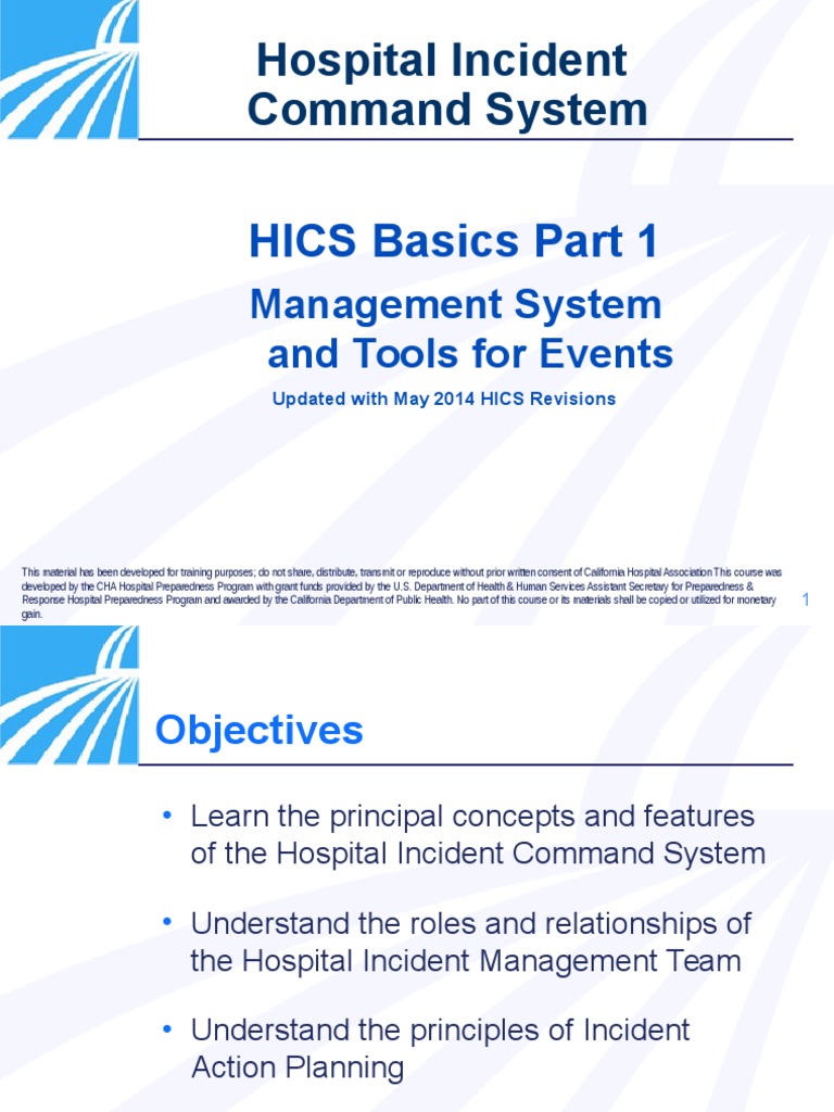 Cha Hics 5 Basics Final 0 | Incident Command System | Incident Management