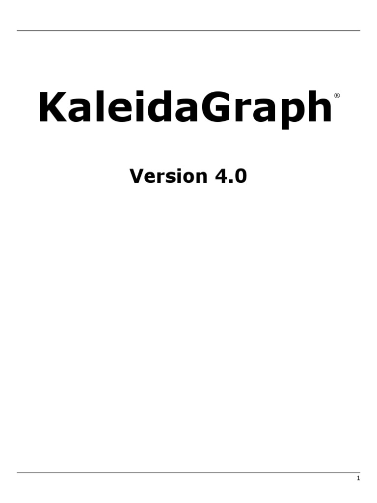 KaleidaGraph Manual | PDF | Page Layout | Computer File