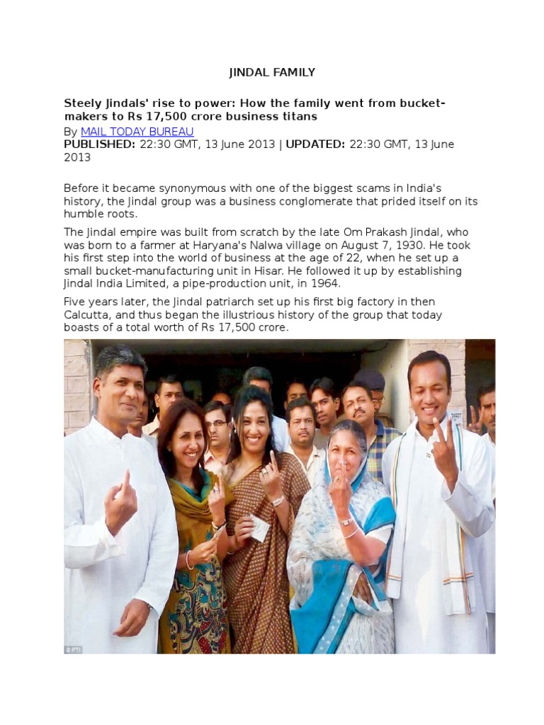Jindal Family | PDF | Business