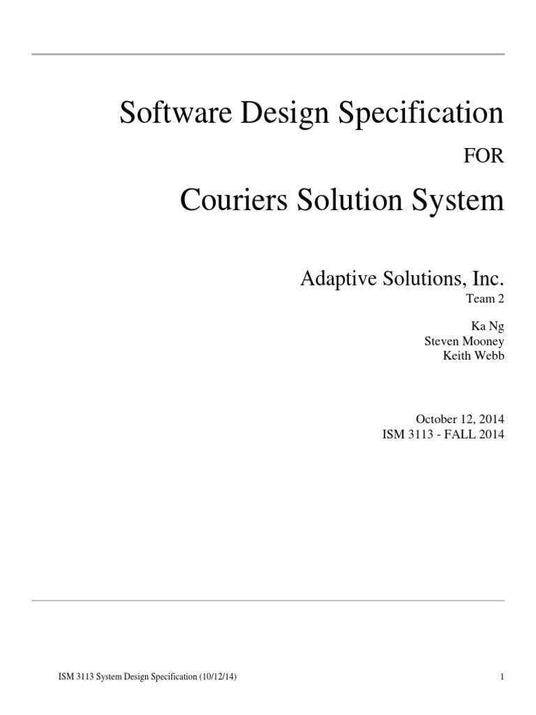 System Design Specification | PDF | Web Application | Websites