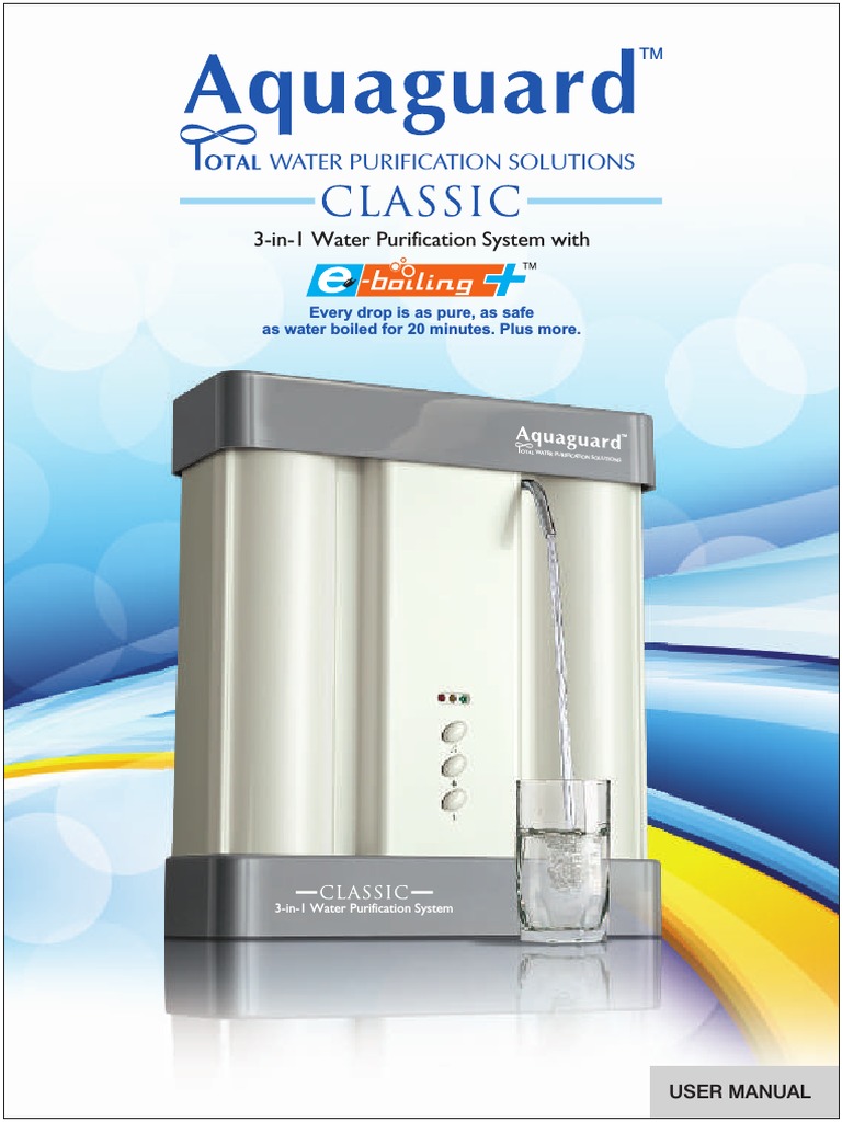 Aquaguard Total Classic User Manual | PDF | Water Purification ...