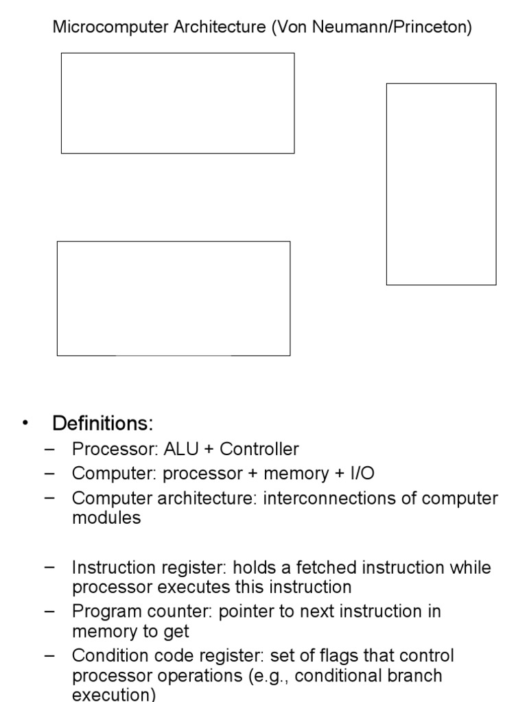 Microcomputer Architecture (Von Neumann/Princeton) | PDF | Instruction Set | Central Processing Unit