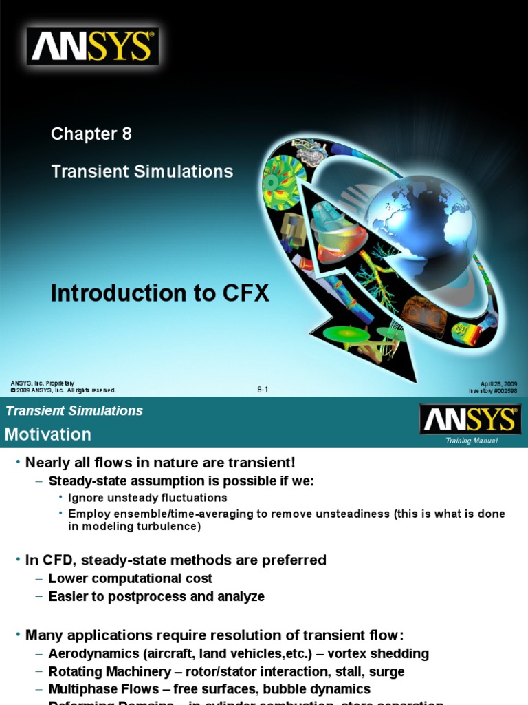 Introduction To CFX: Transient Simulations | PDF | Computational Fluid Dynamics | Fluid Dynamics
