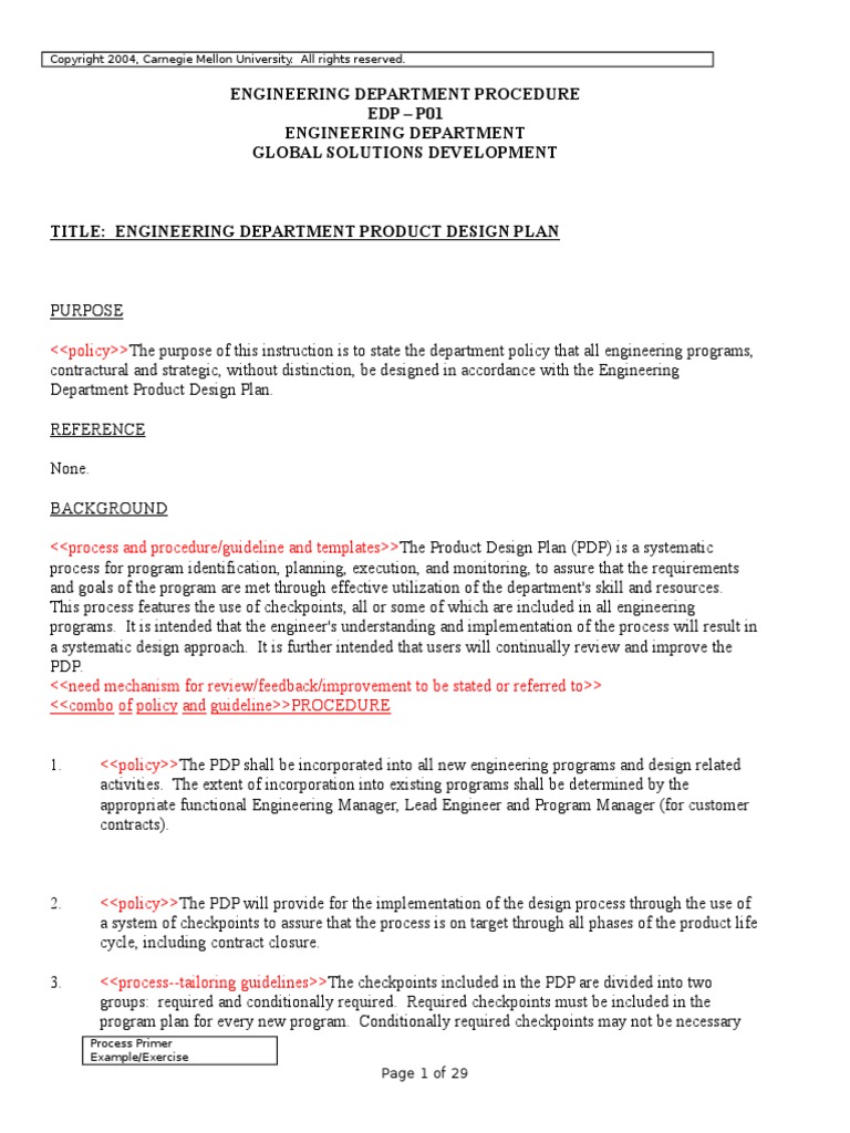 Engineering Department Procedure | Reliability Engineering | Specification (Technical Standard)