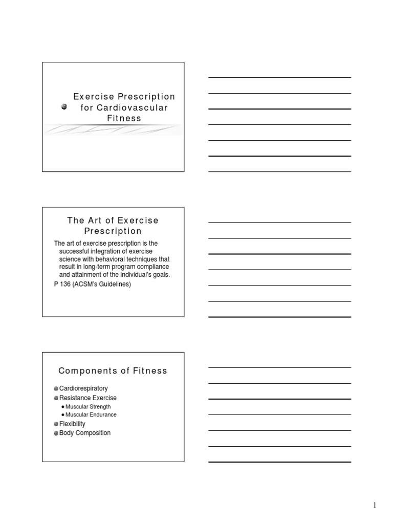Exercise Prescription | PDF | Physical Exercise | Physical Fitness