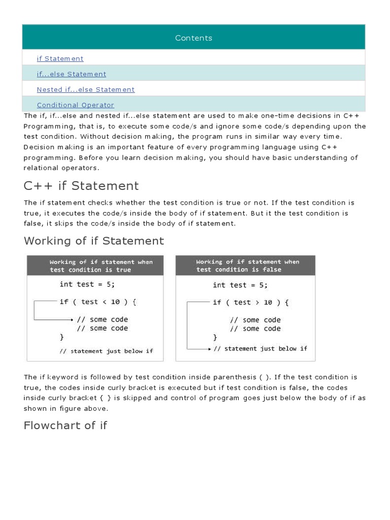 If Elseif Statement Computer Engineering Notation