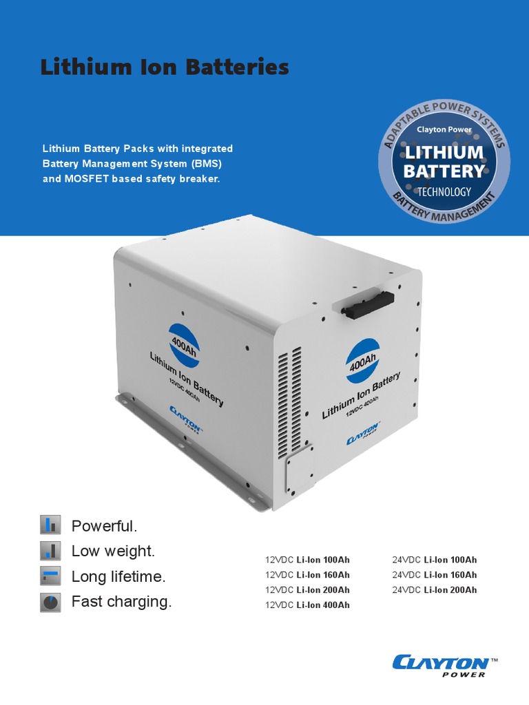 CP Lithium Ion Batteries | PDF | Lithium Ion Battery | Battery ...