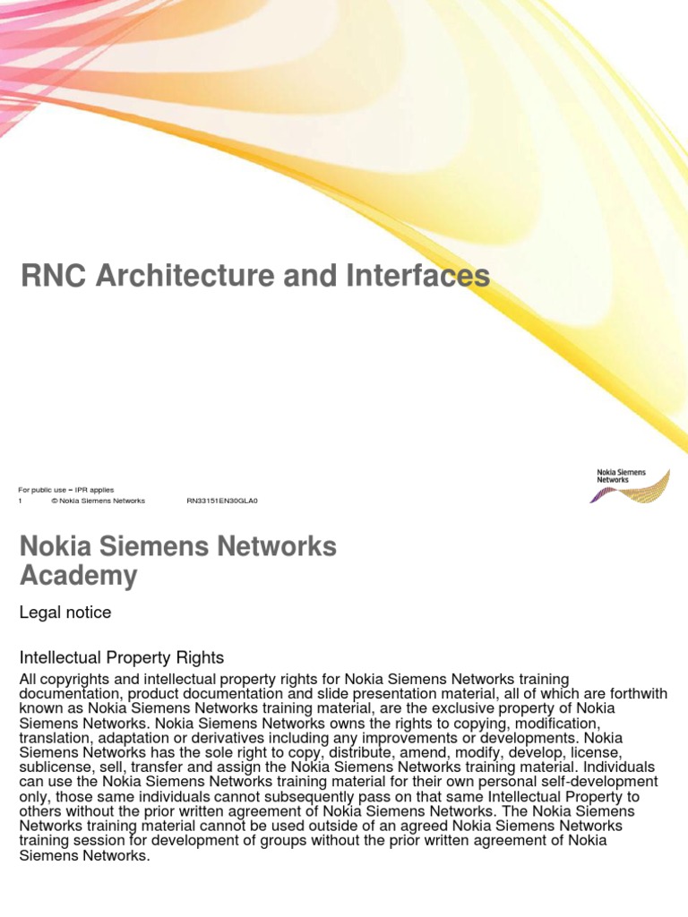 01 - RN33151EN30GLA0 - RNC Architecture and Interfaces | PDF