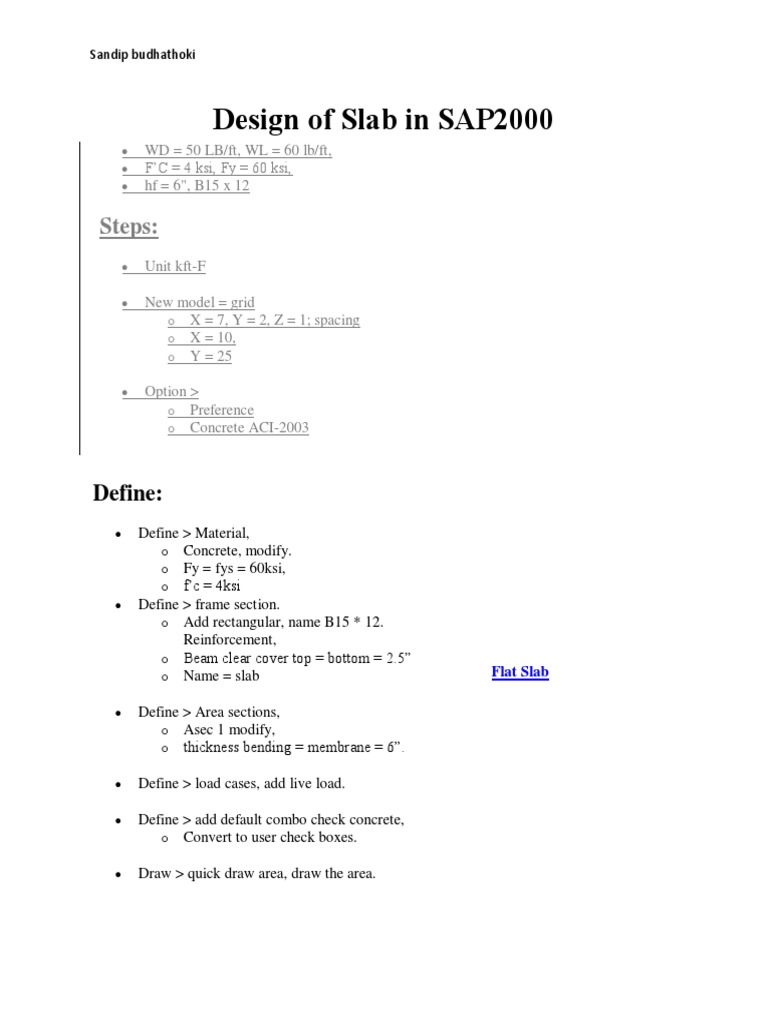 Design of Slab in SAP2000 | PDF | Beam (Structure) | Solid Mechanics