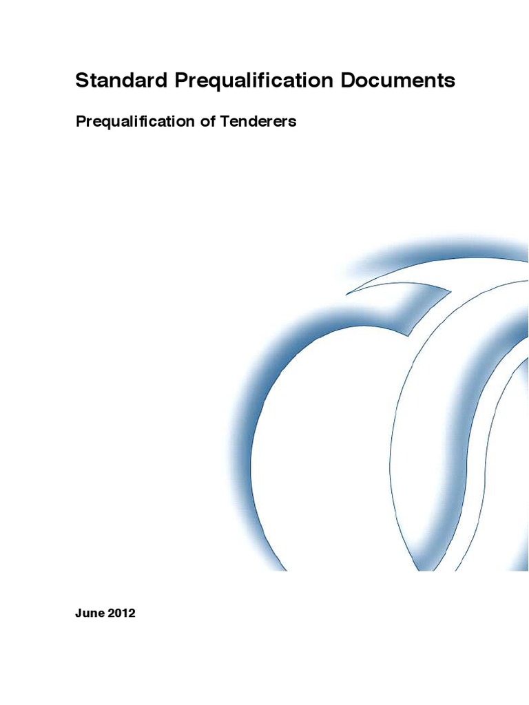 EBRD Standard Prequalification Documents - Prequalification of ...