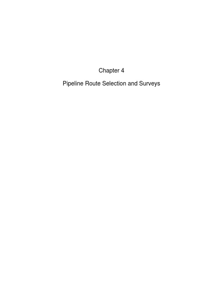 Pipeline Route Selection and Surveys | PDF | United States Geological ...
