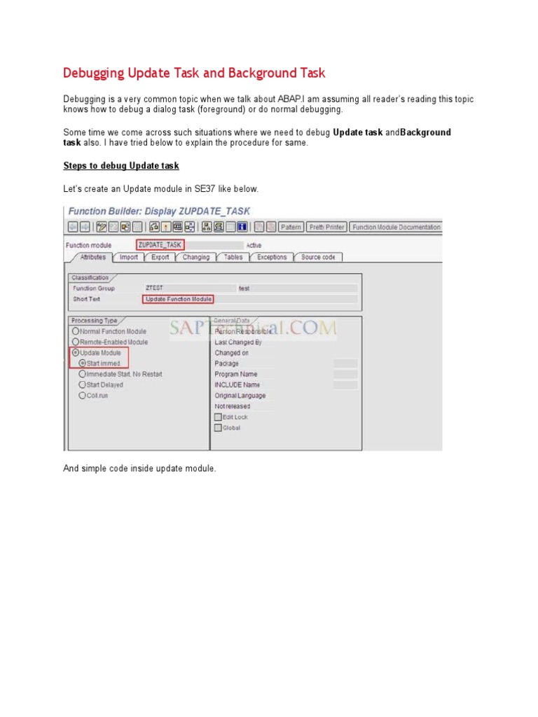 Debugging Update Task and Background Task | PDF | Debugging | Computing
