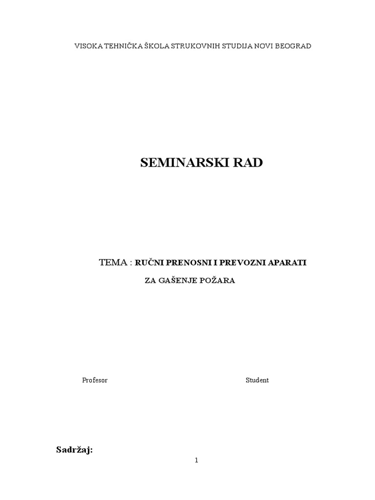 Seminarski Rad: Tema