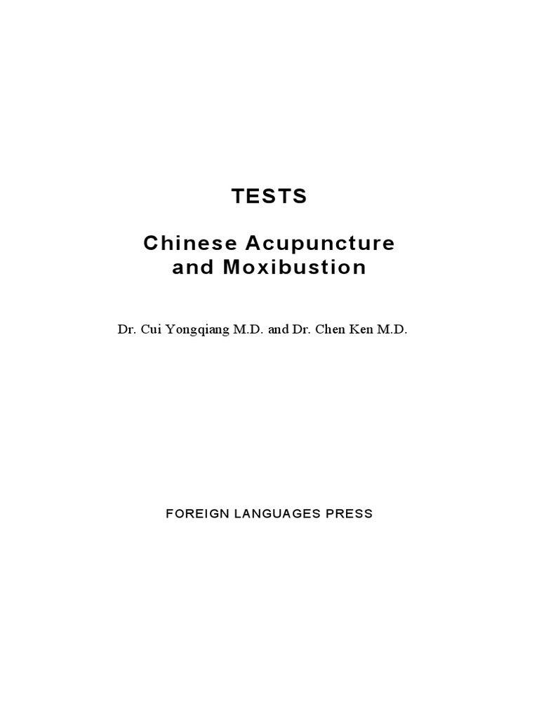 TESTS With TCM Questions | PDF | Traditional Chinese Medicine | Acupuncture