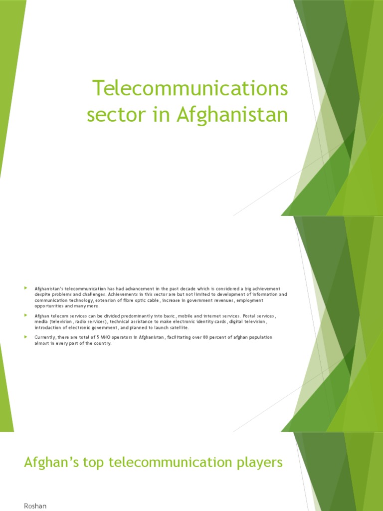 Telecommunications Sector in Afghanistan | PDF | Afghanistan ...