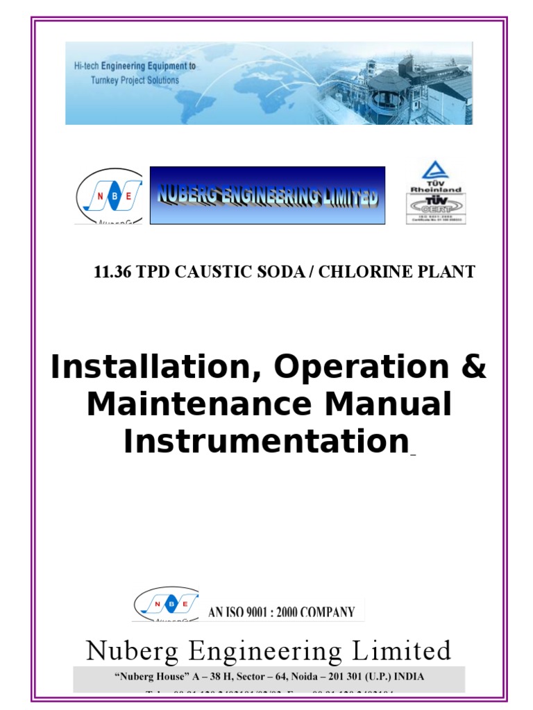Installation, Operation & Maintenance Manual Instrumentation | PDF ...