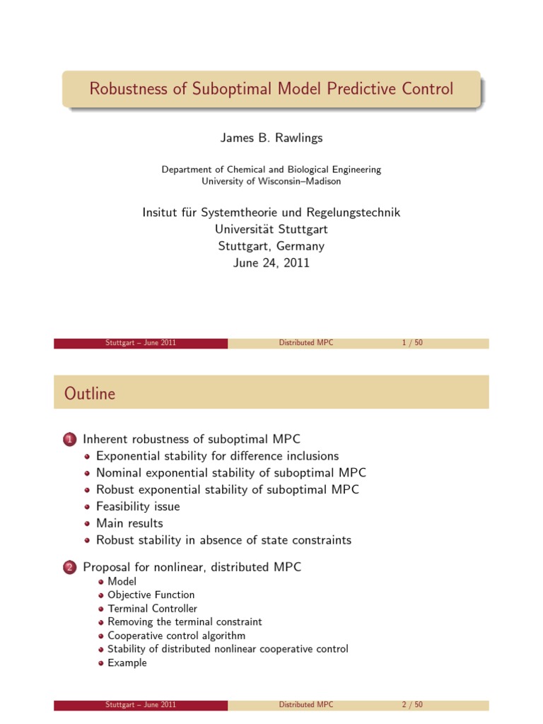 06 MPC JBR Stanford | PDF | Mathematical Optimization | Teaching Mathematics