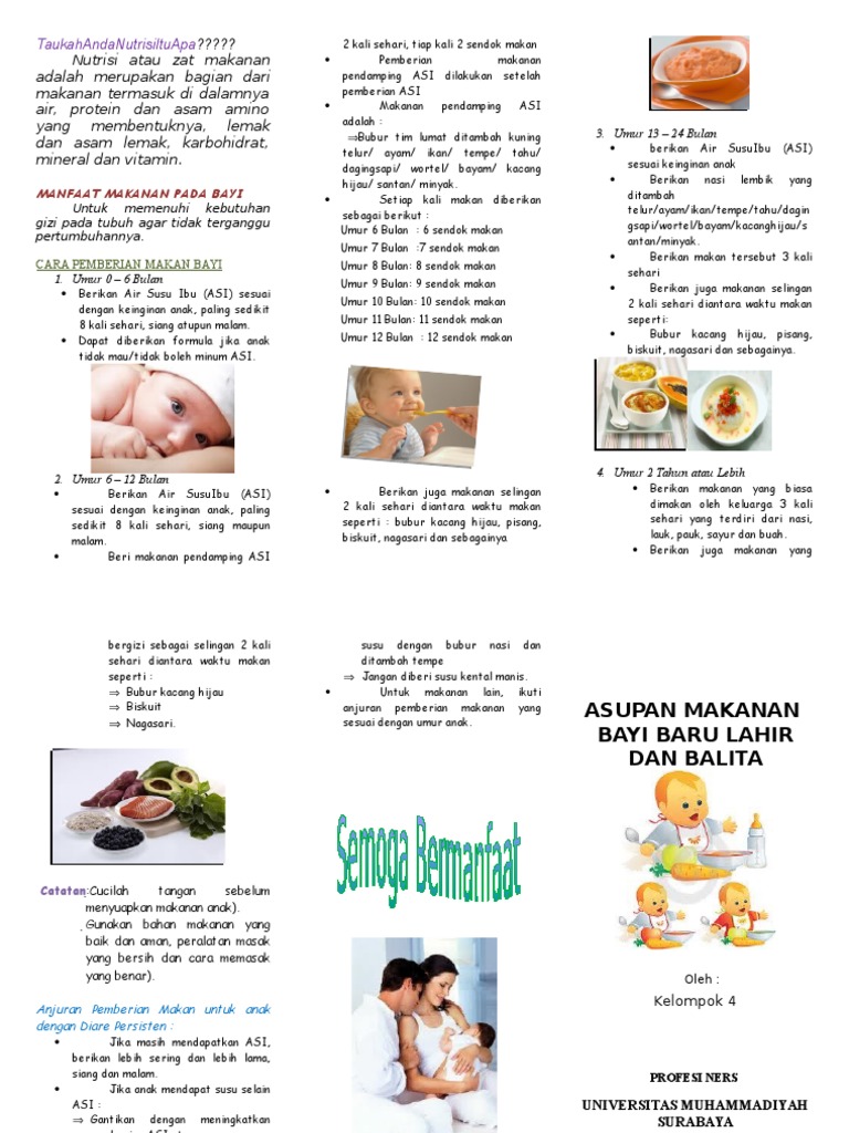 Leaflet Nutrisi Pada Anak | PDF
