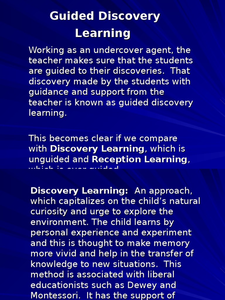 Guided Discovery Learning Explained | PDF | Neuropsychological ...