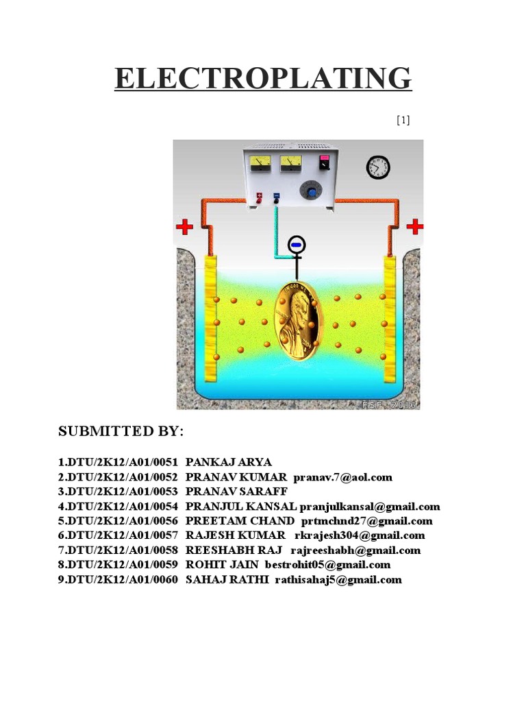 Electroplating: Submitted by | PDF | Corrosion | Chemistry