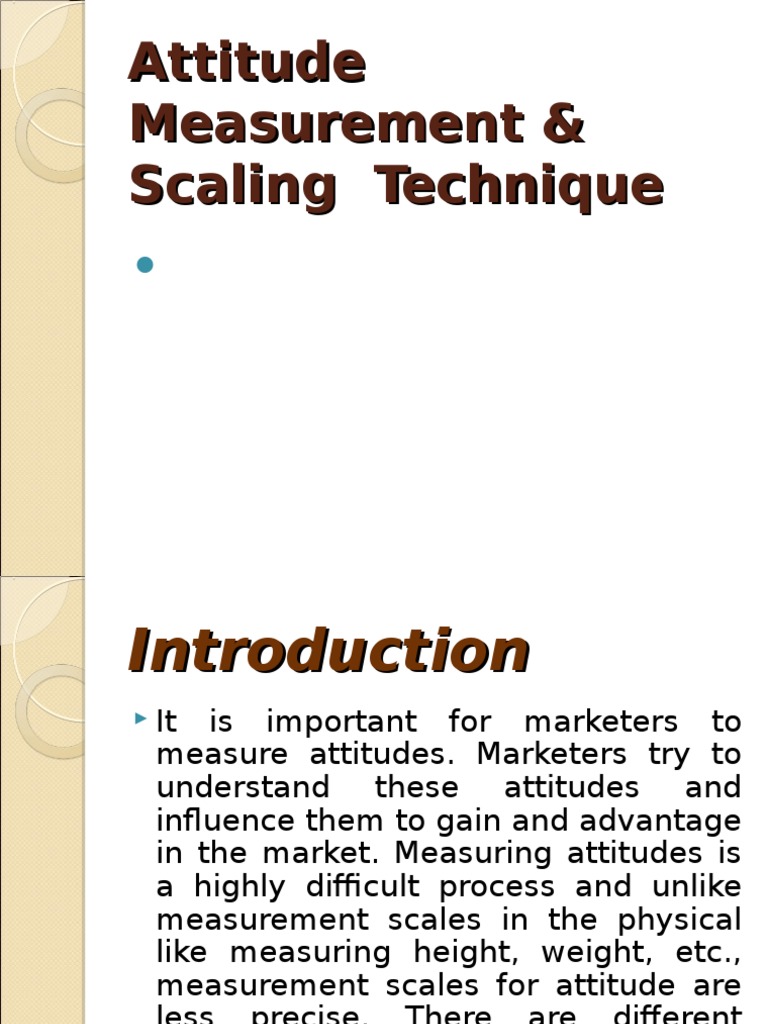 Attitude Measurement Techniques in Marketing | PDF | Attitude ...