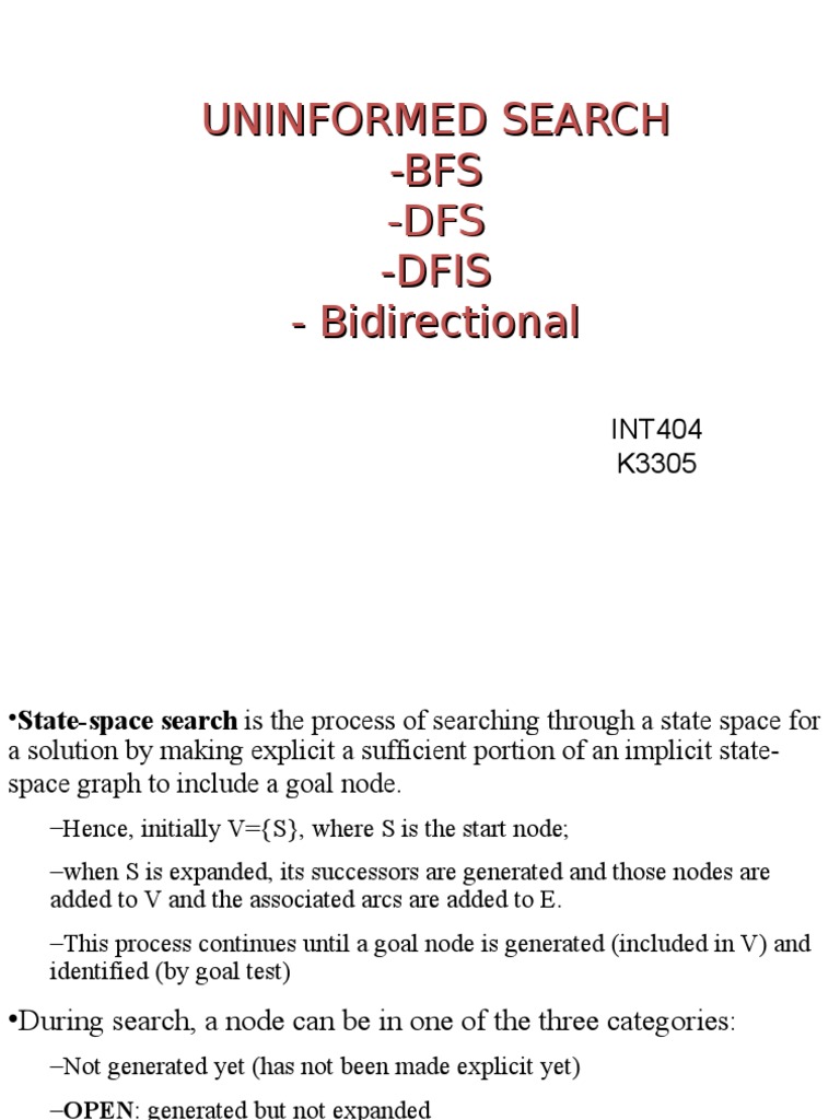 Uninformed Search in Artificail Intelligence | PDF | Applied Mathematics | Computational Problems