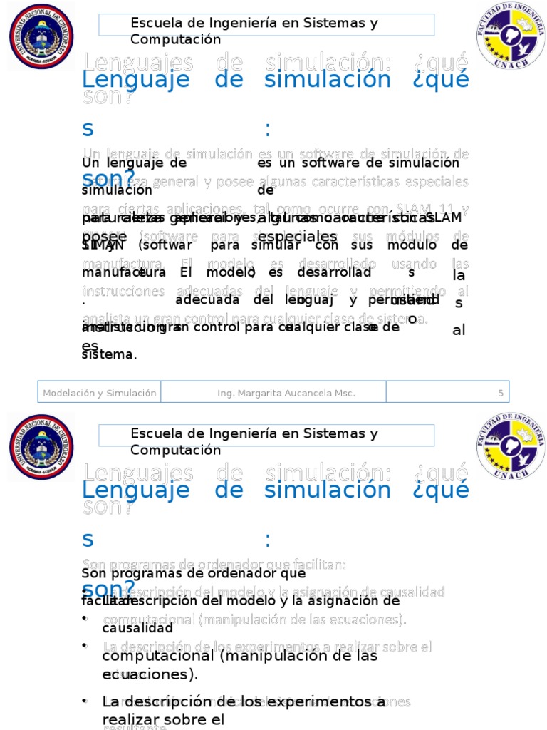 Unidad 3 Lenguajes de Simulacion - 2 | PDF | Simulación | Lenguaje de ...