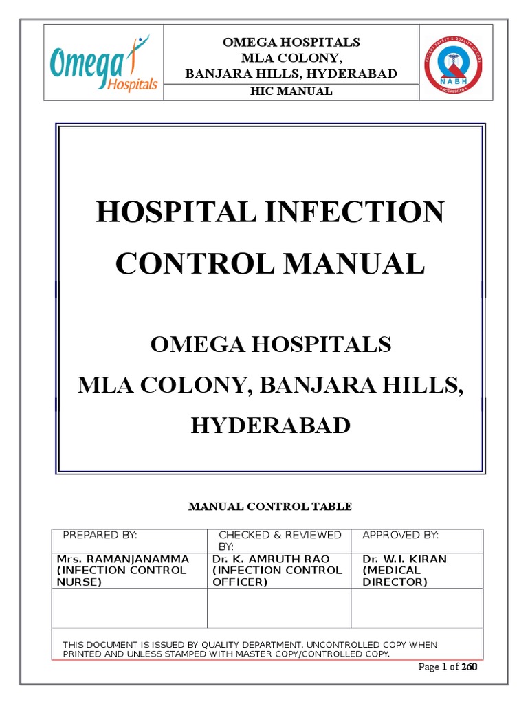 Hic Manual | Infection Control | Hospital Acquired Infection