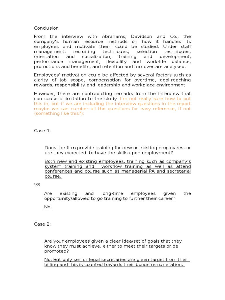 Recommendations & Conclusion | PDF | Employment | Performance Appraisal