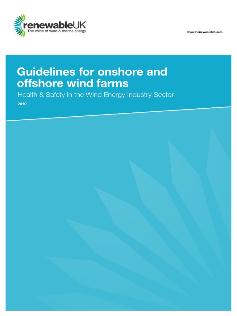 Guidelines For Onshore and Offshore Wind Farms | PDF | Occupational ...