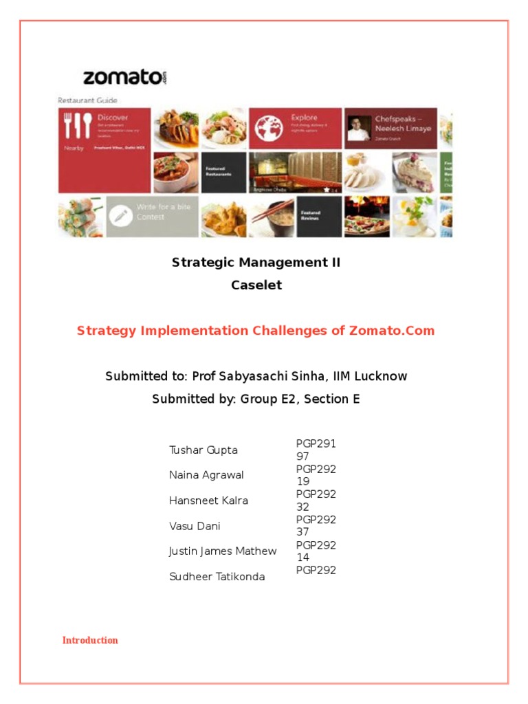 Zomato Strategy | Mobile App | Advertising
