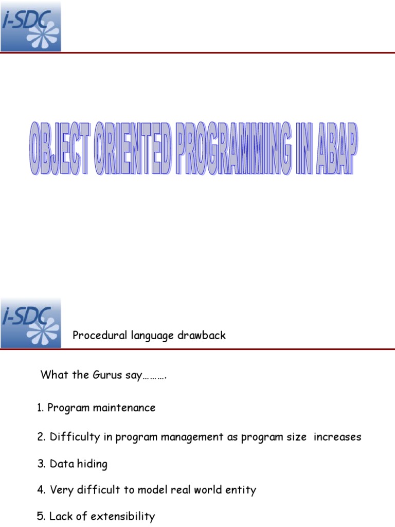 Oop In Abap Class Computer Programming Method Computer Programming