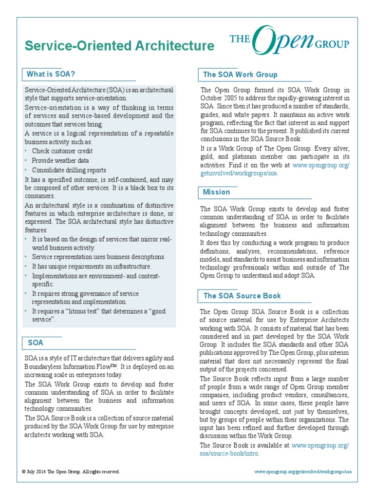 Soa Togaf | PDF | Service Oriented Architecture | Information Management