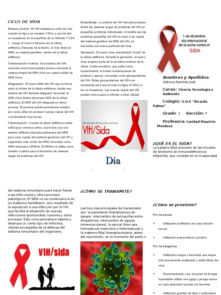 TRIPTICO | PDF | Virus | VIH / SIDA