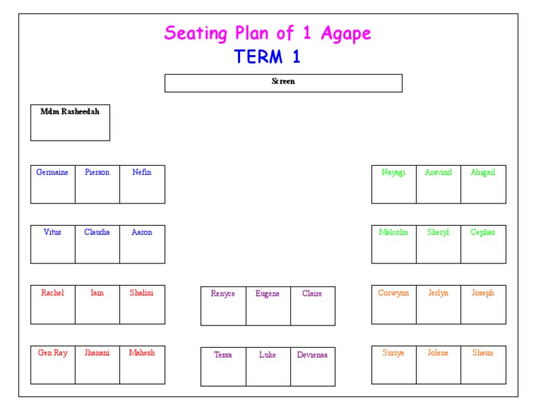 Classroom Seating Chart | PDF