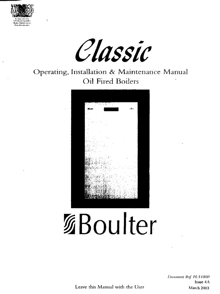 Classic Manual Boulter Boiler 50-70 | PDF