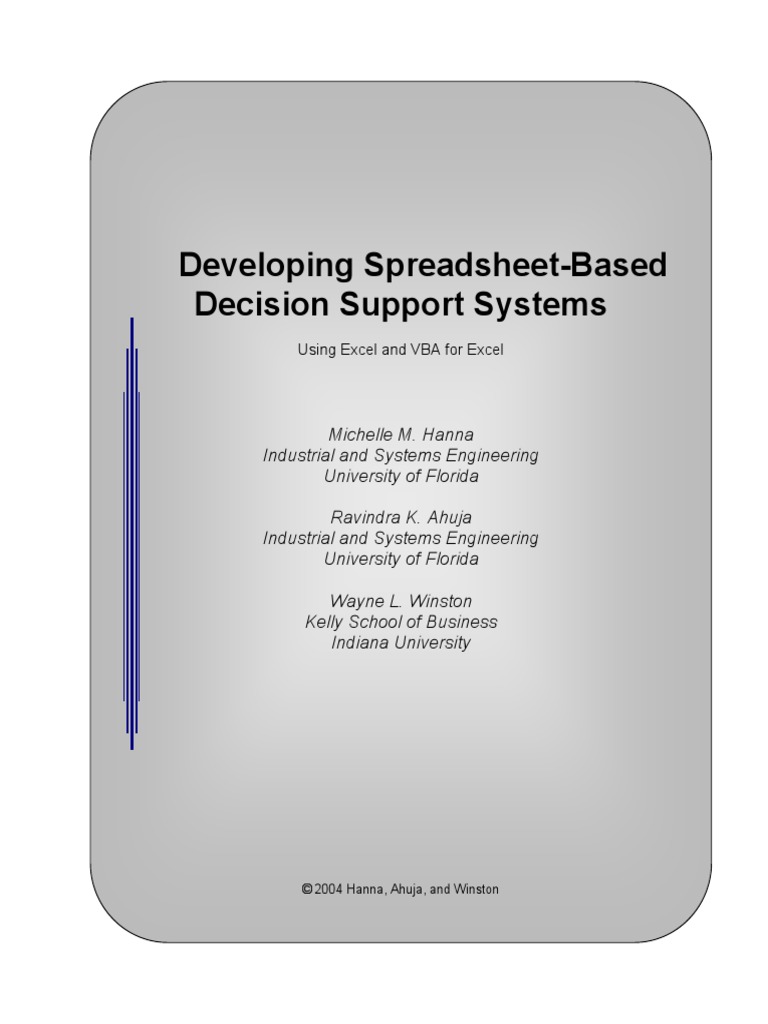 Developing Spreadsheet-Based Decision Support Systems | PDF | Decision Support System ...
