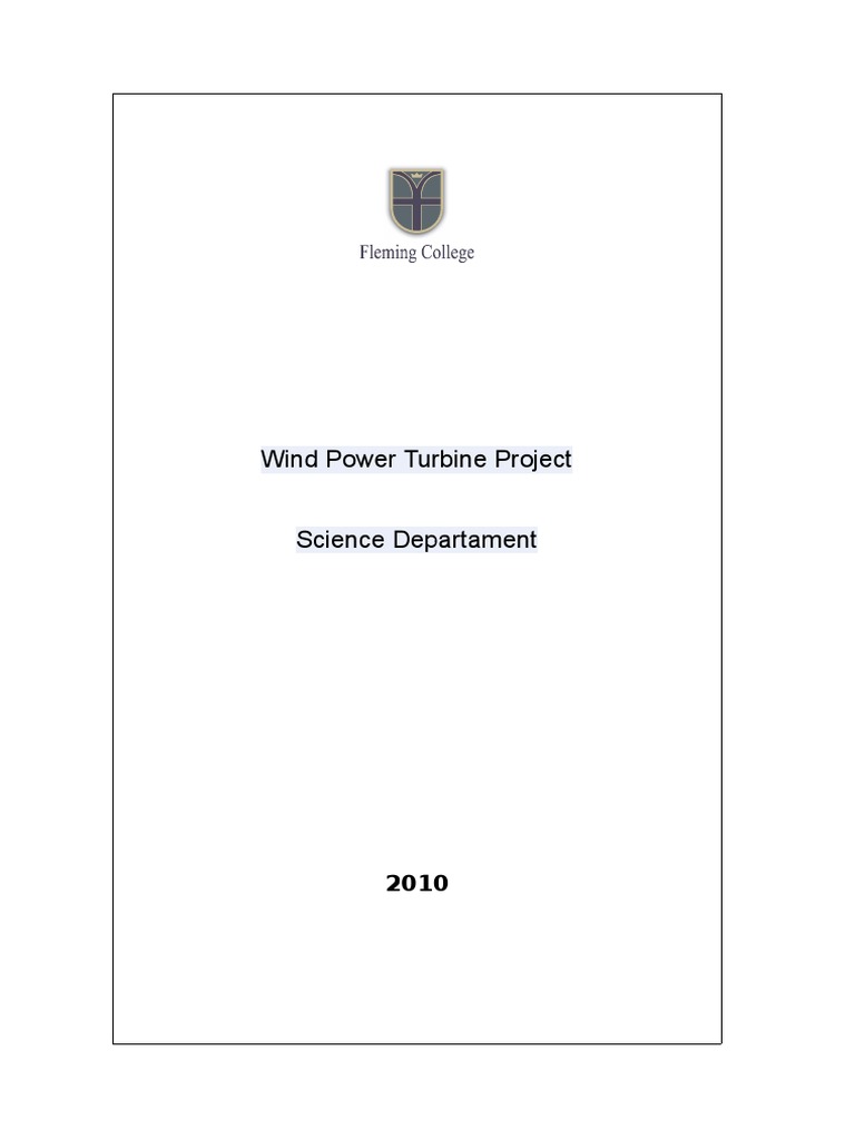Wind Power Project | PDF | Wind Power | Energy Development
