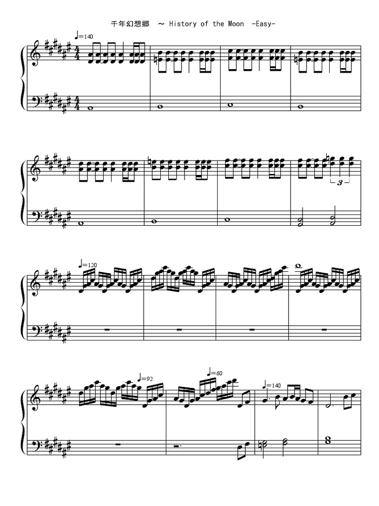 Gensokyo Millennium History of The Moon Eirin Yagokoro's Theme | PDF