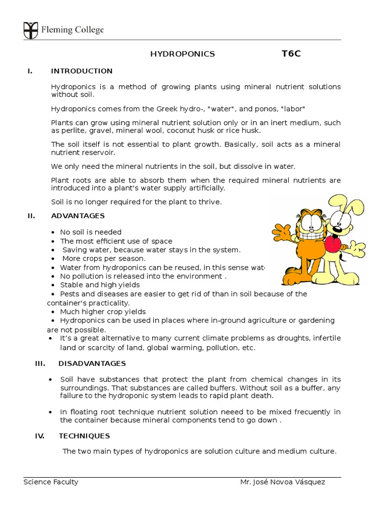 Hydroponics Summary | PDF | Hydroponics | Agriculture