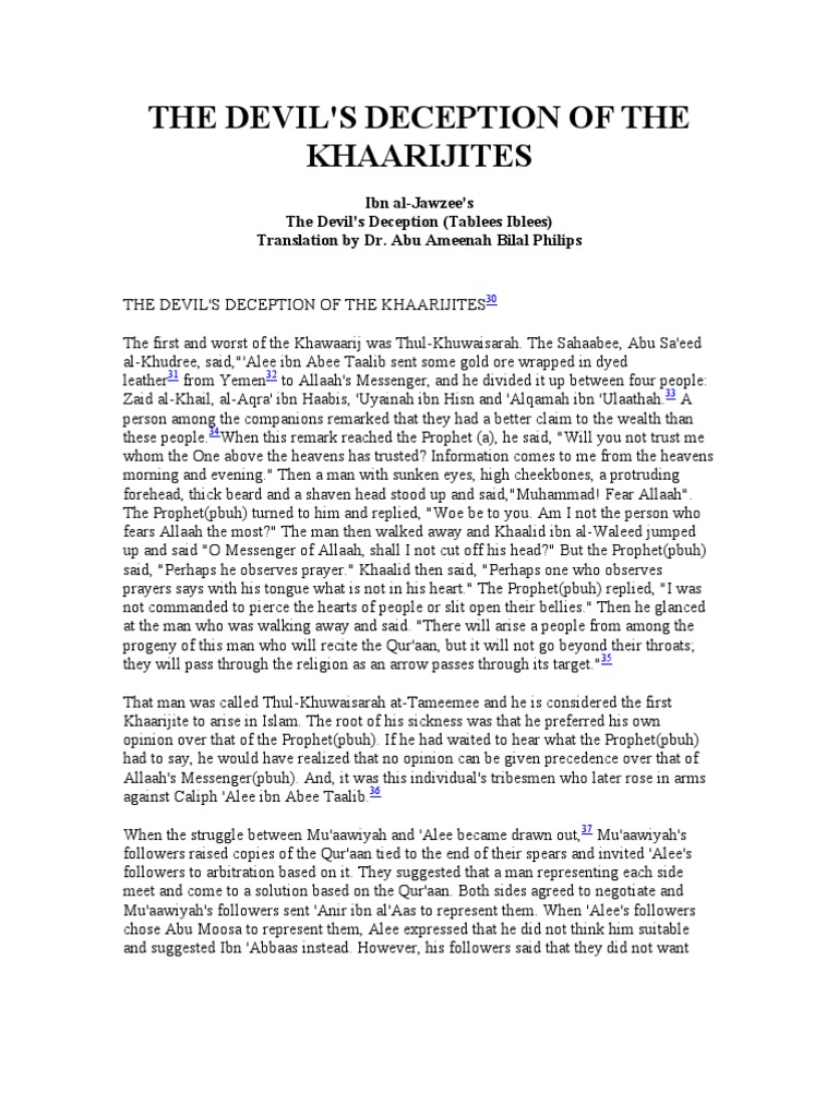 The Devil's Deception (Tablees - e - Iblees) | PDF | Muhammad | Caliphate