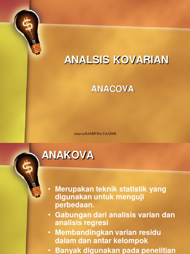 Analsis Kovarian | PDF