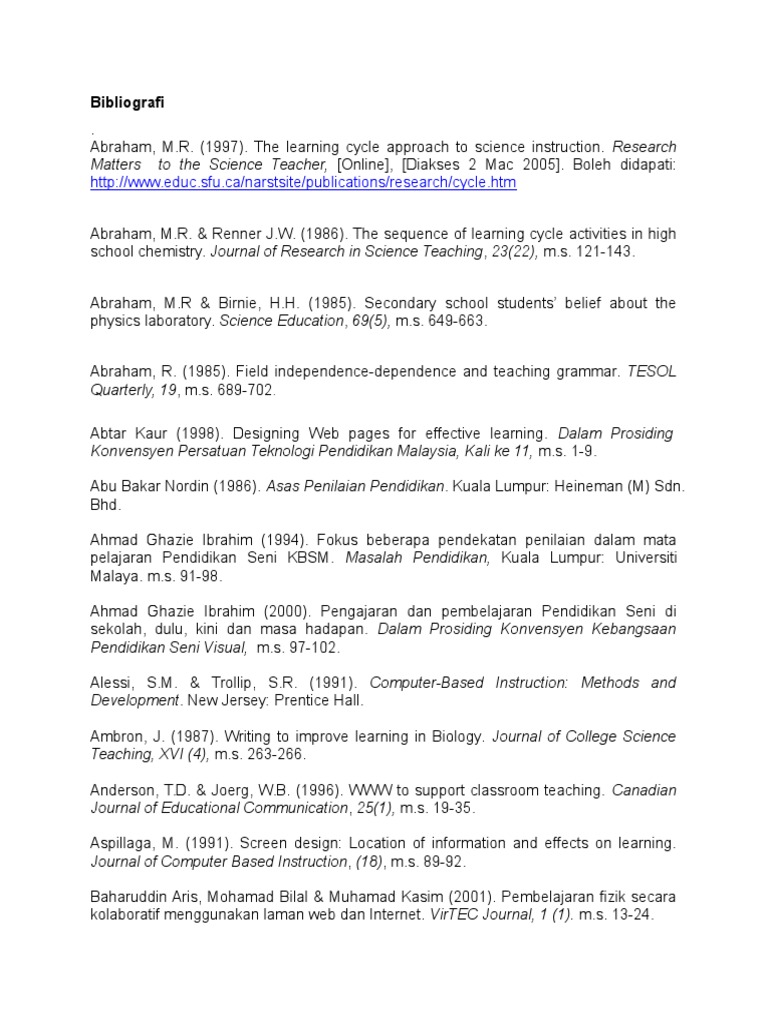 Contoh Bibliografi | PDF