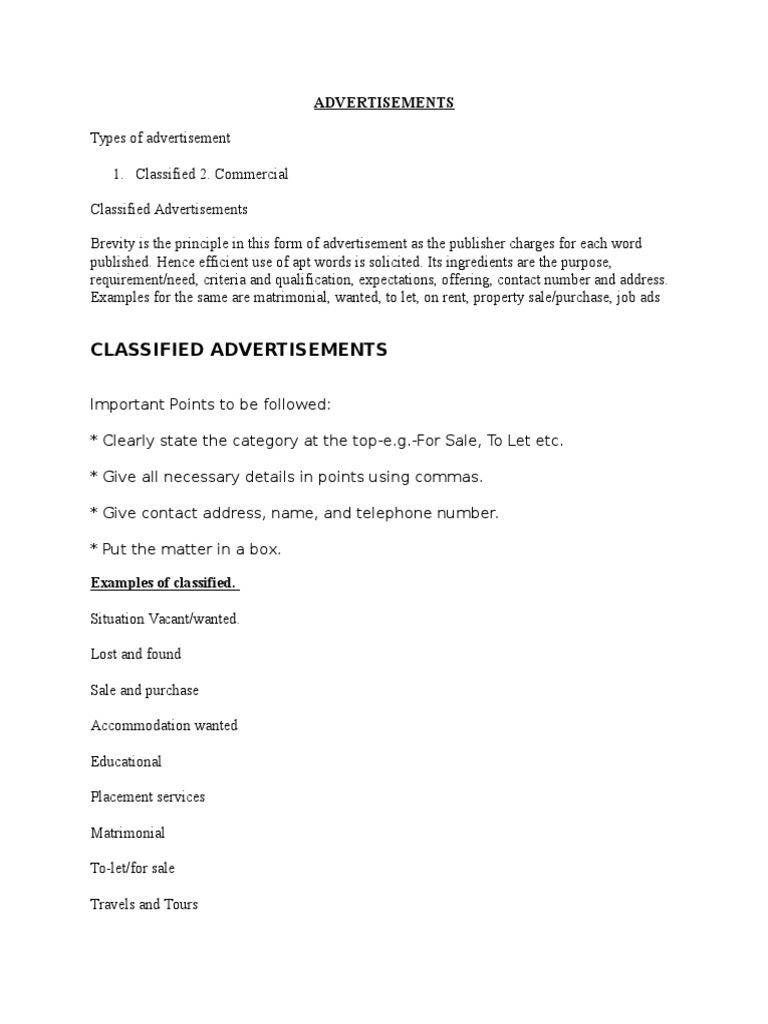 Advertisements Class 11 | PDF | Poster | Advertising