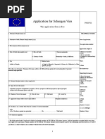 Visa Application Form for Spain | PDF | Travel Visa | International Law