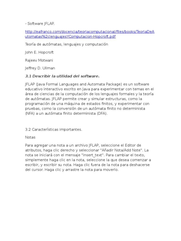Software JFLAP | PDF | Point and Click | Diseño