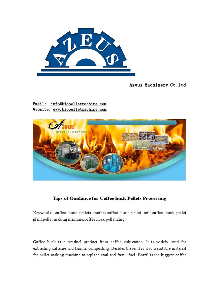 Tips of Guidance For Coffee Husk Pellets Processing | PDF | Cooking ...