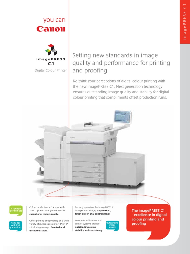 canon-imagepress c1-brochure.pdf | Printer (Computing) | Printing