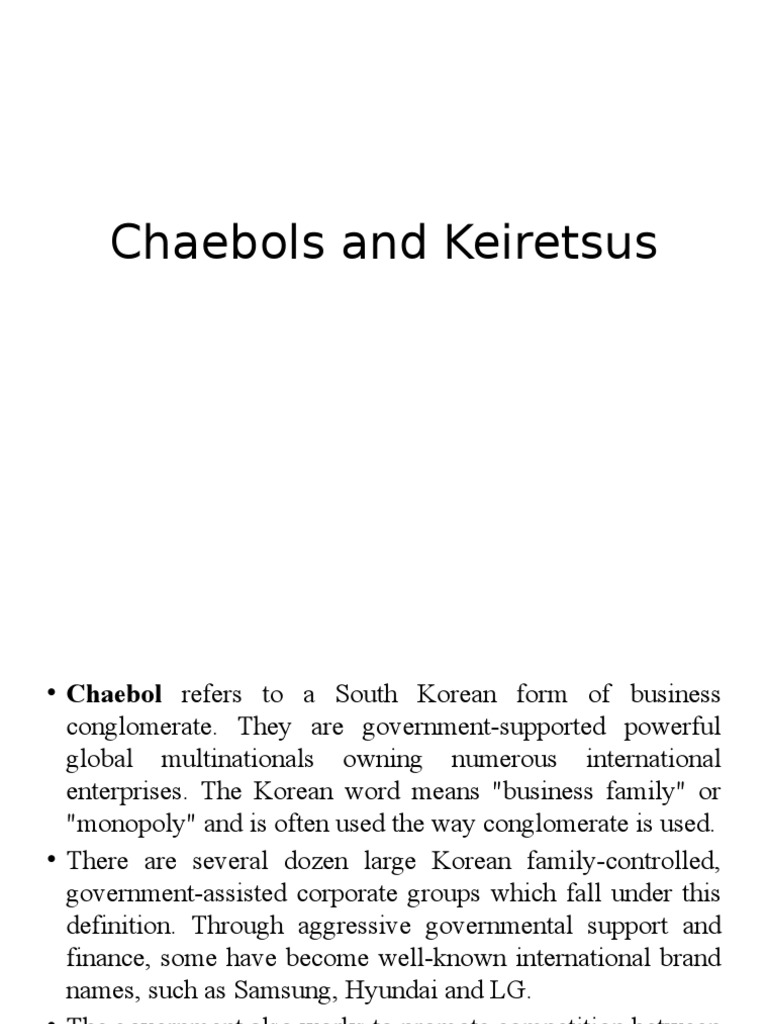 Chaebols and Keiretsus | PDF | Economy Of East Asia | Japan