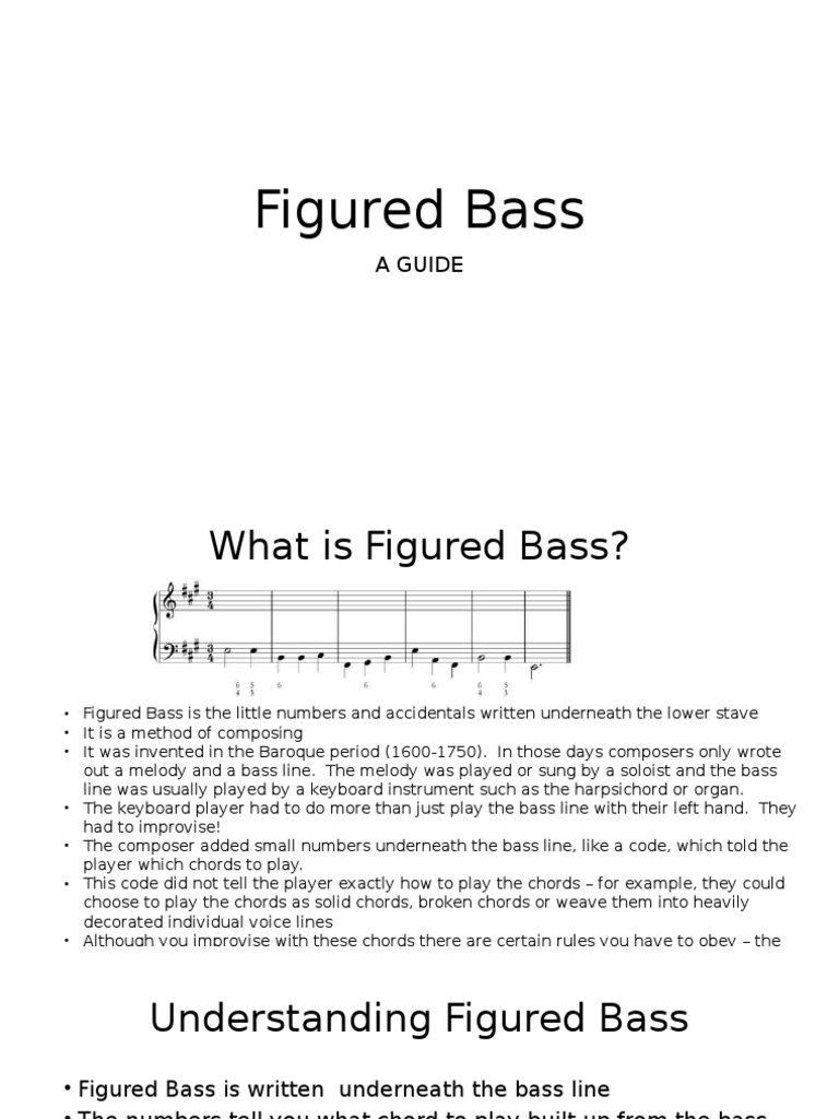 A Guide To Figured Bass | PDF | Chord (Music) | Pitch (Music)